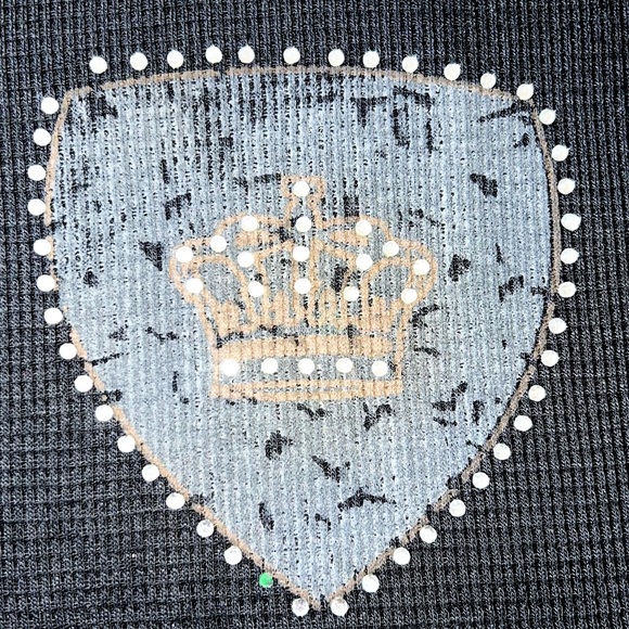 Vigoss | Sweaters | Thermal Shirt With Crystals Design | Poshmark